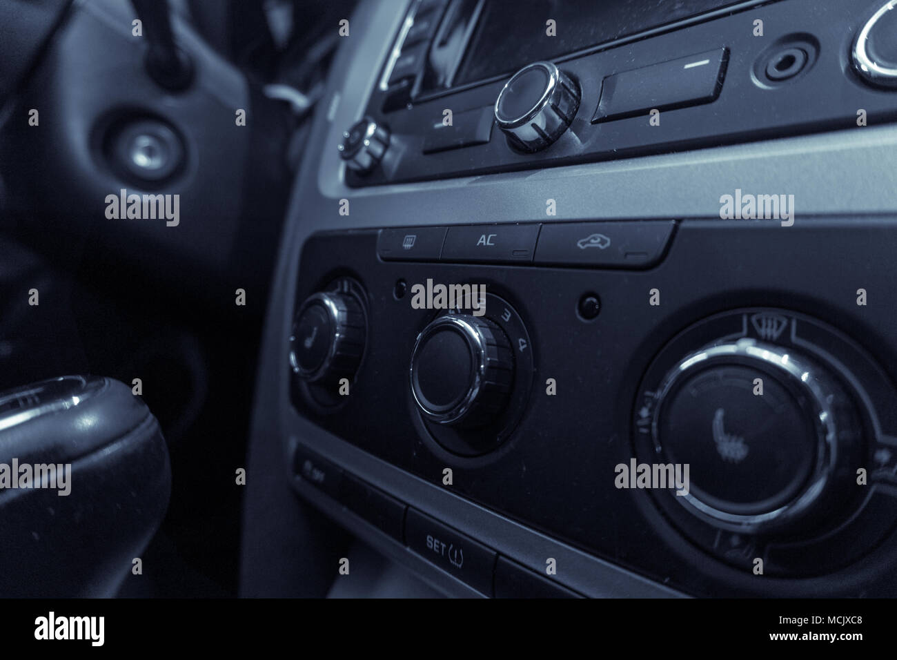 Interior view of a car. A car interior of a modern sports car Stock ...
