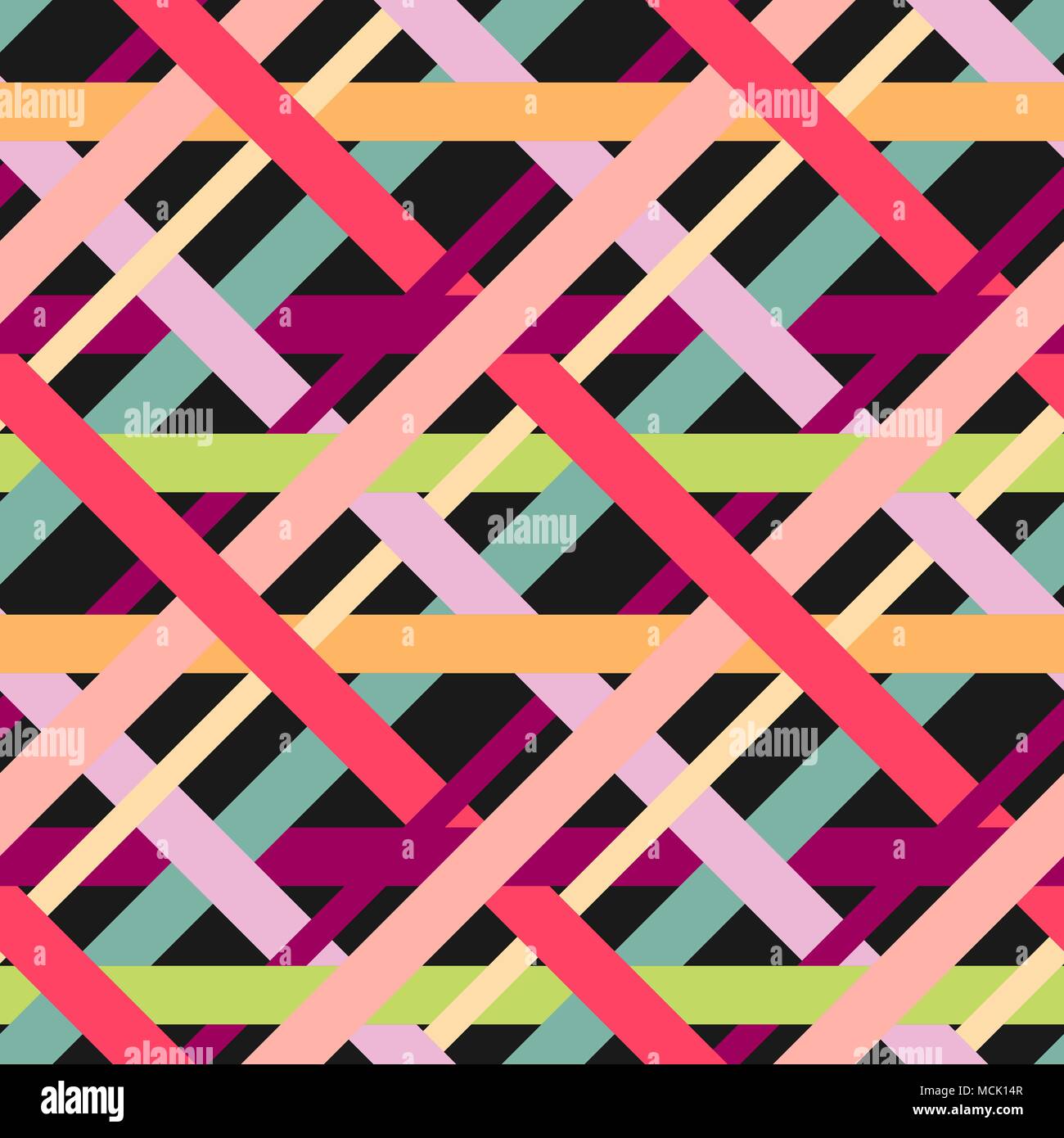 Seamless repeating pattern of colored thick lines Stock Vector Image ...