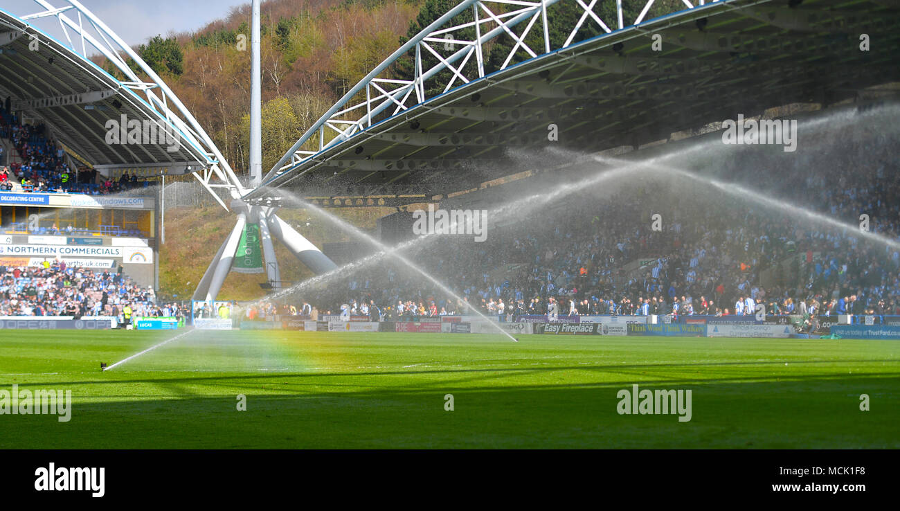 Sprinklers on the pitch Stock Photo - Alamy