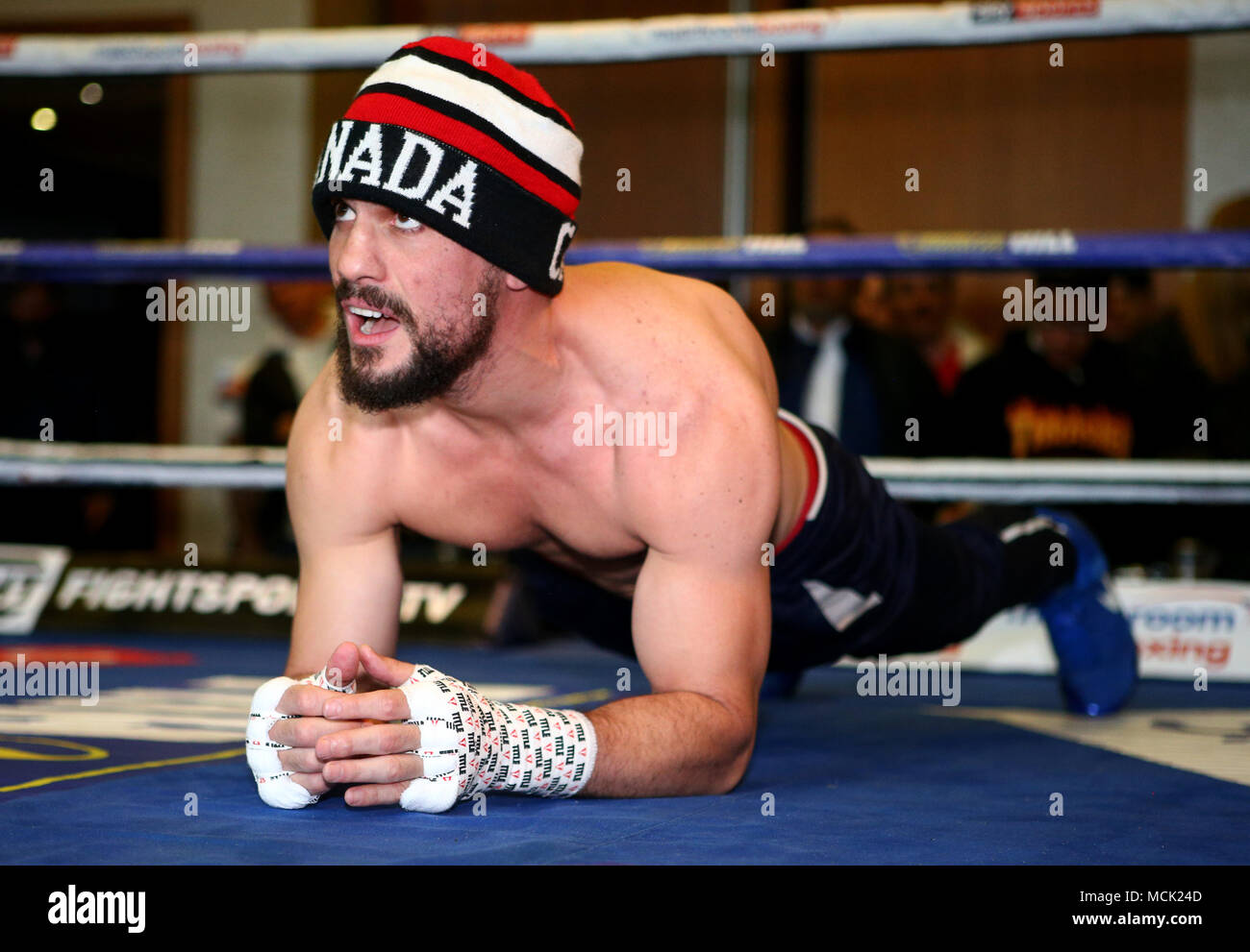 Boxer Phil Lo Greco who faces Amir Khan this weekend, during a public ...