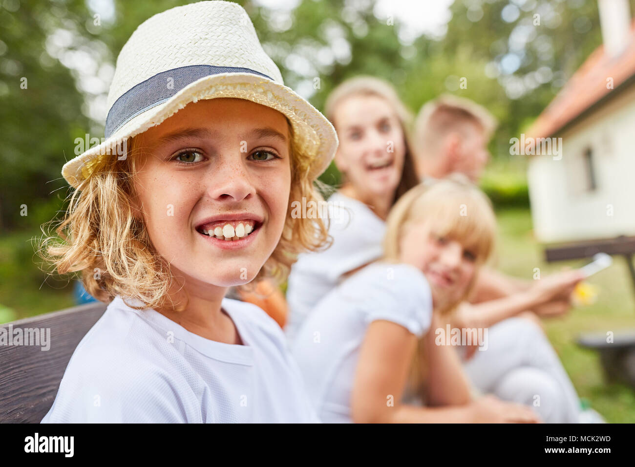 Boy with his family hi-res stock photography and images - Alamy