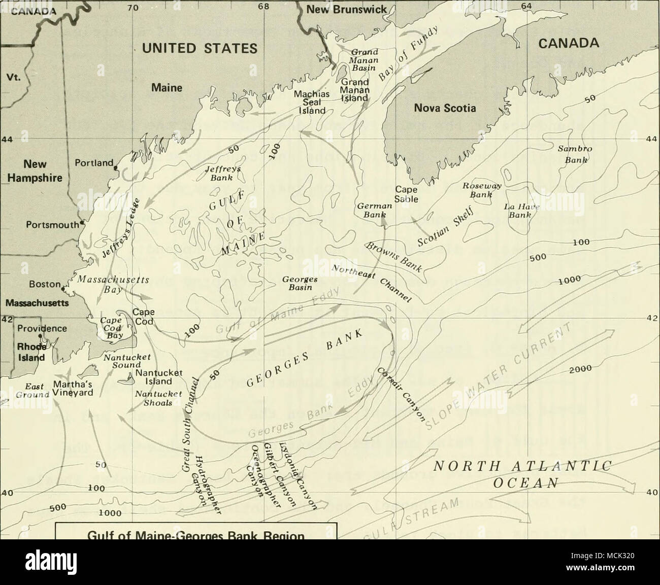 . 38 Gulf of Maine-Georges Bank. Region Surface Currents Within Slope ...