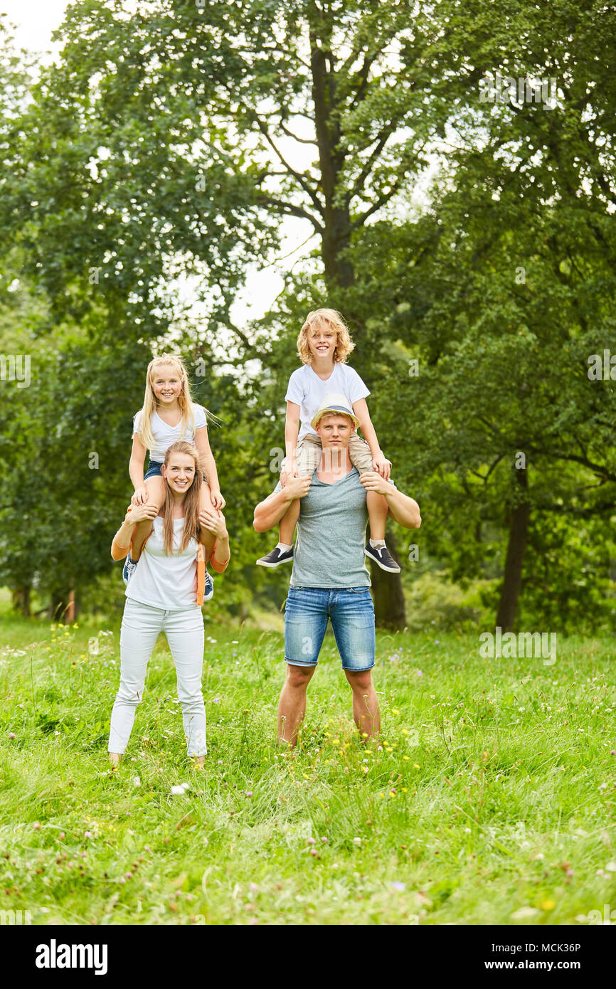 Piggyback children hi-res stock photography and images - Alamy