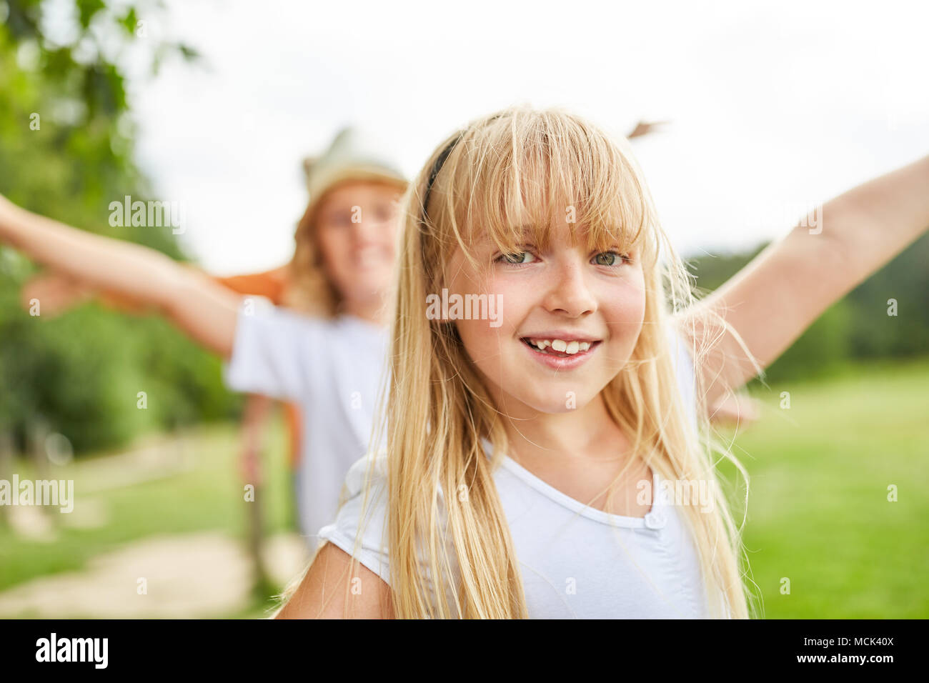 Child girl having fun on hi-res stock photography and images - Alamy