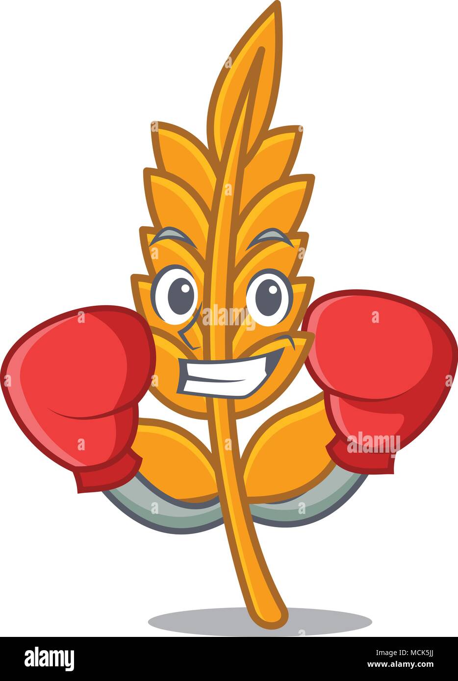 Boxing wheat caharacter cartoon style vector illustration Stock Vector ...