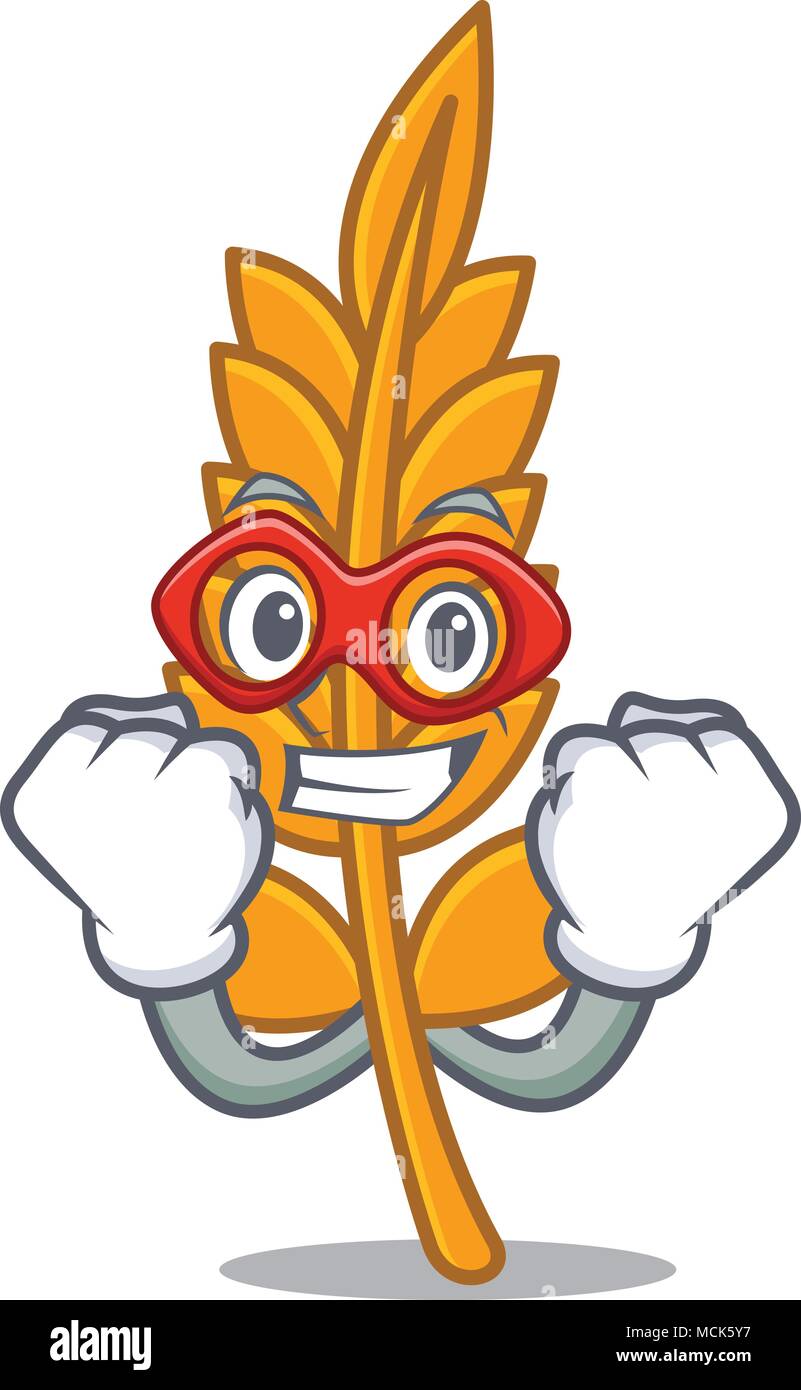 Super hero wheat caharacter cartoon style vector illustration Stock ...