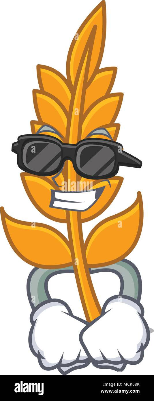 Super cool wheat caharacter cartoon style vector illustration Stock ...