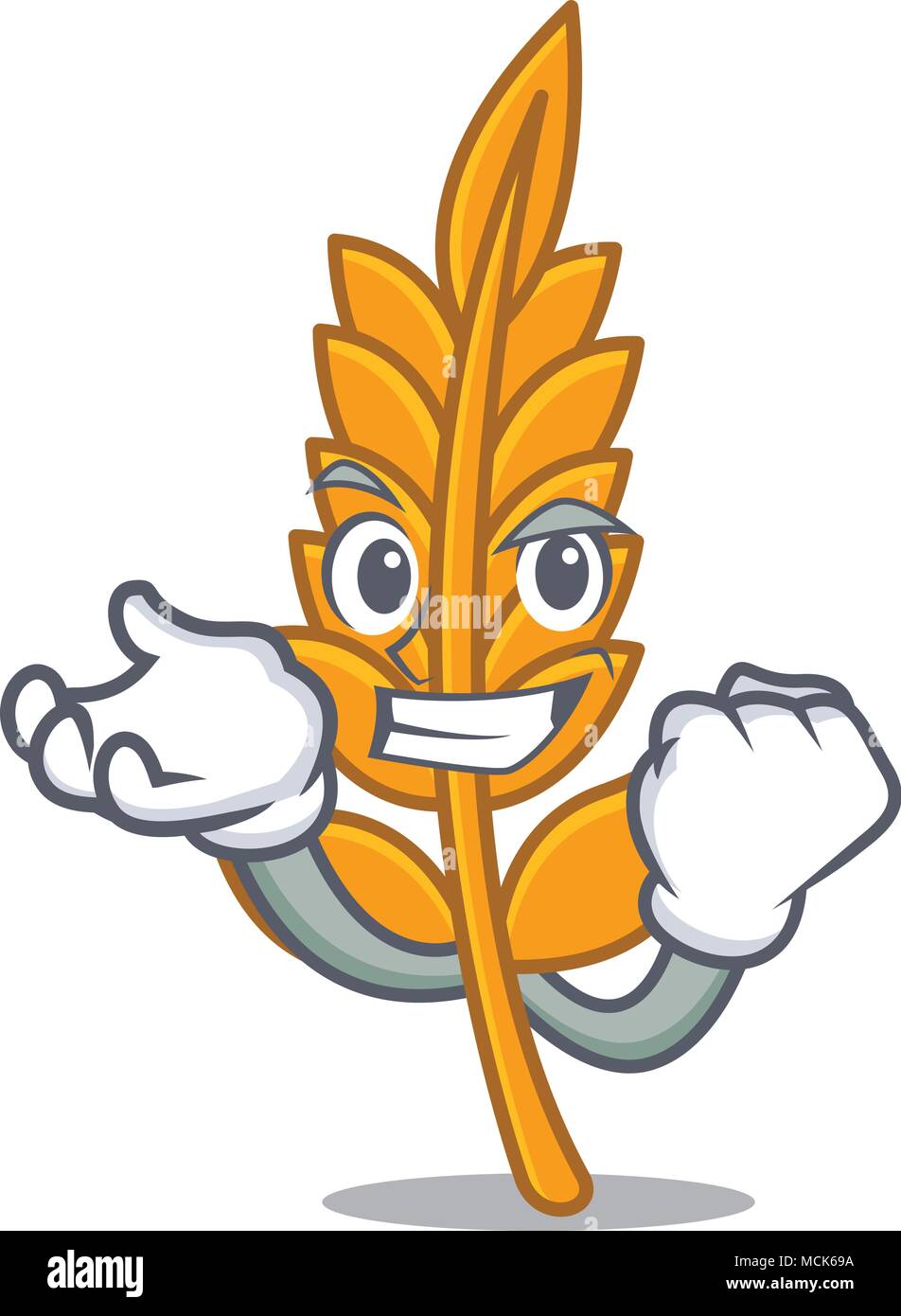 Successful wheat caharacter cartoon style vector illustration Stock ...
