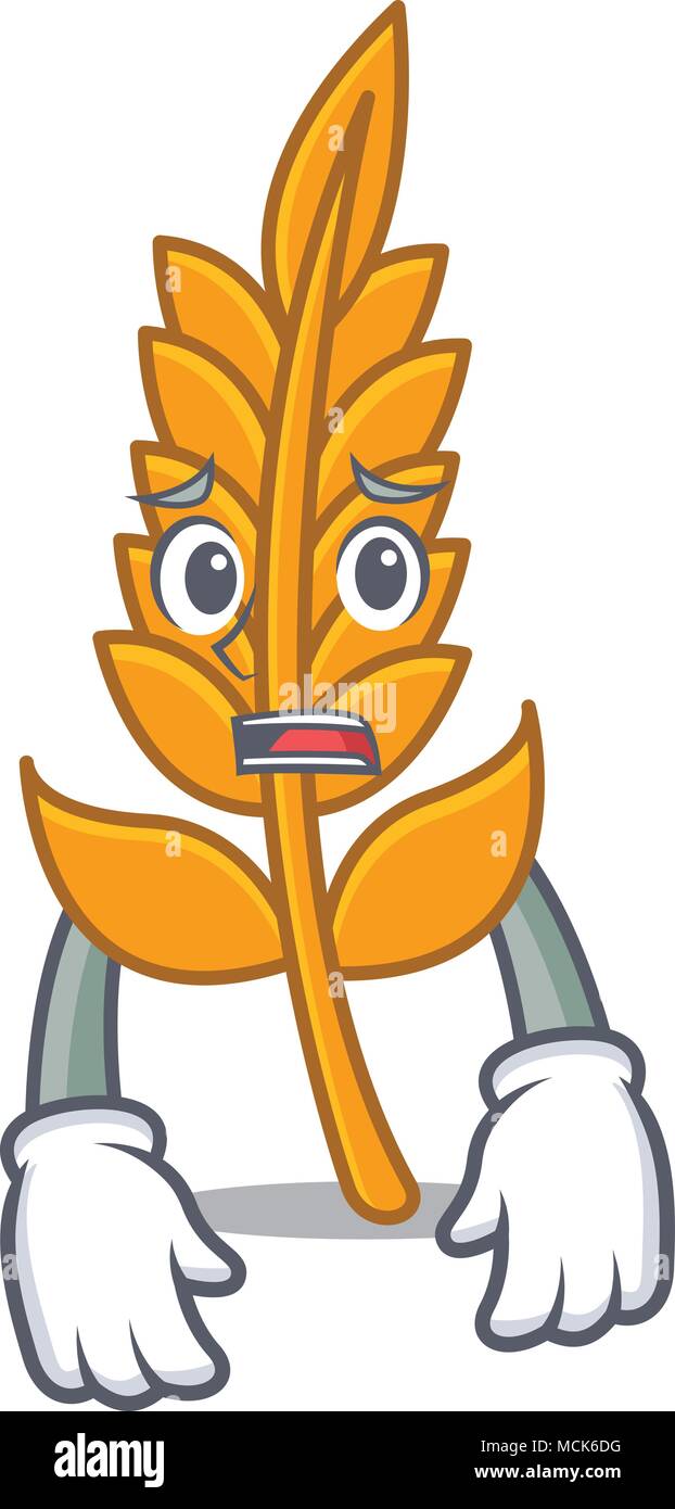 Afraid wheat mascot cartoon style vector illustration Stock Vector ...