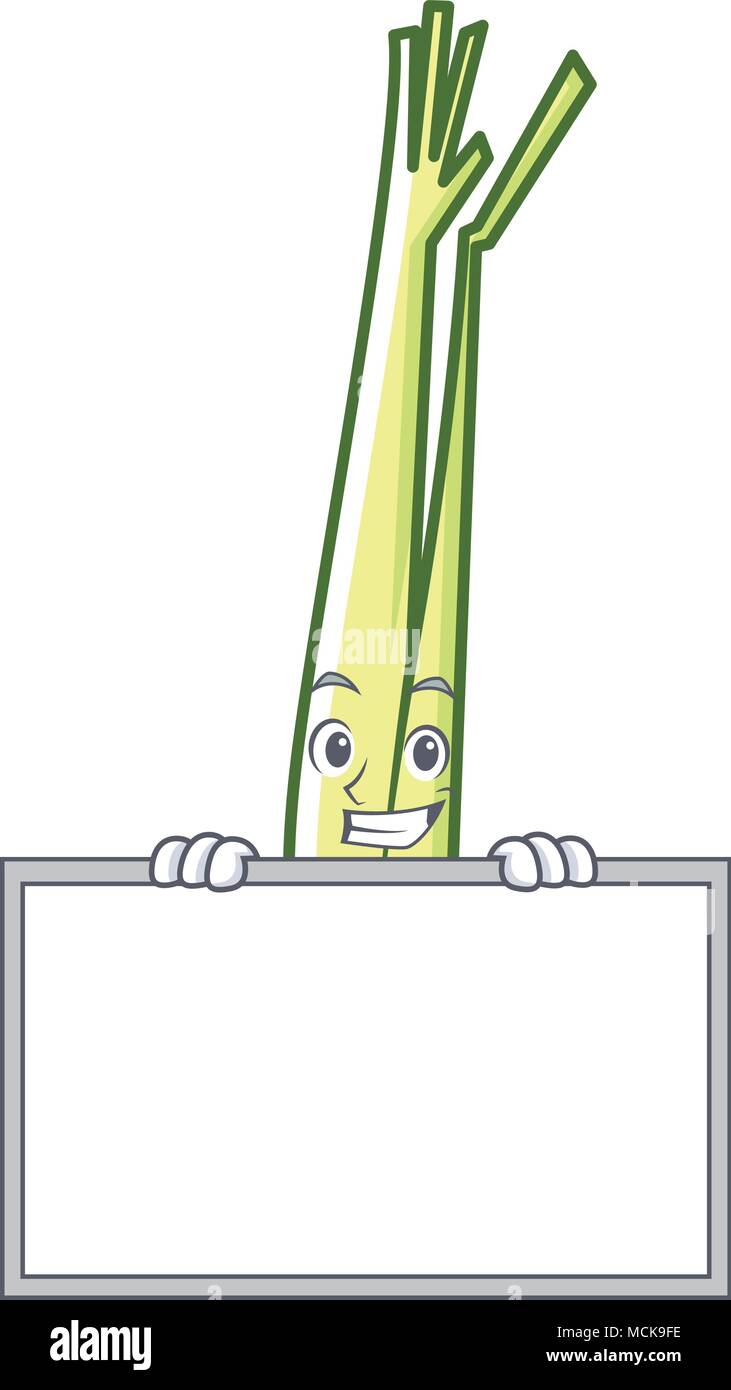 Grinning with board lemongrass character cartoon style vector ...