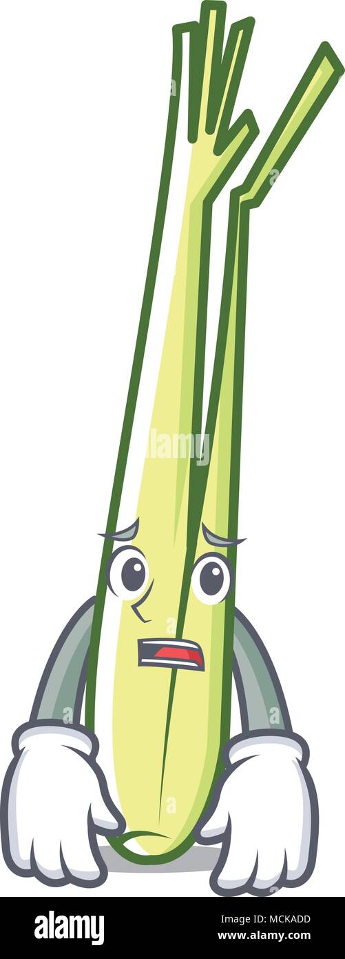 Afraid lemongrass mascot cartoon style vector illustration Stock Vector ...