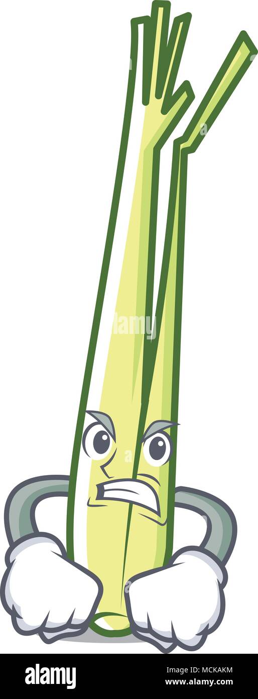 Angry lemongrass mascot cartoon style vector illustration Stock Vector ...
