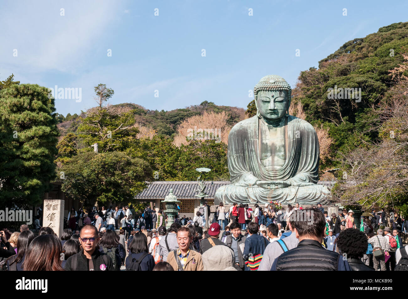 Daibutsu : the bronze statue of Big Buddha in Kamakura, Japan Stock ...