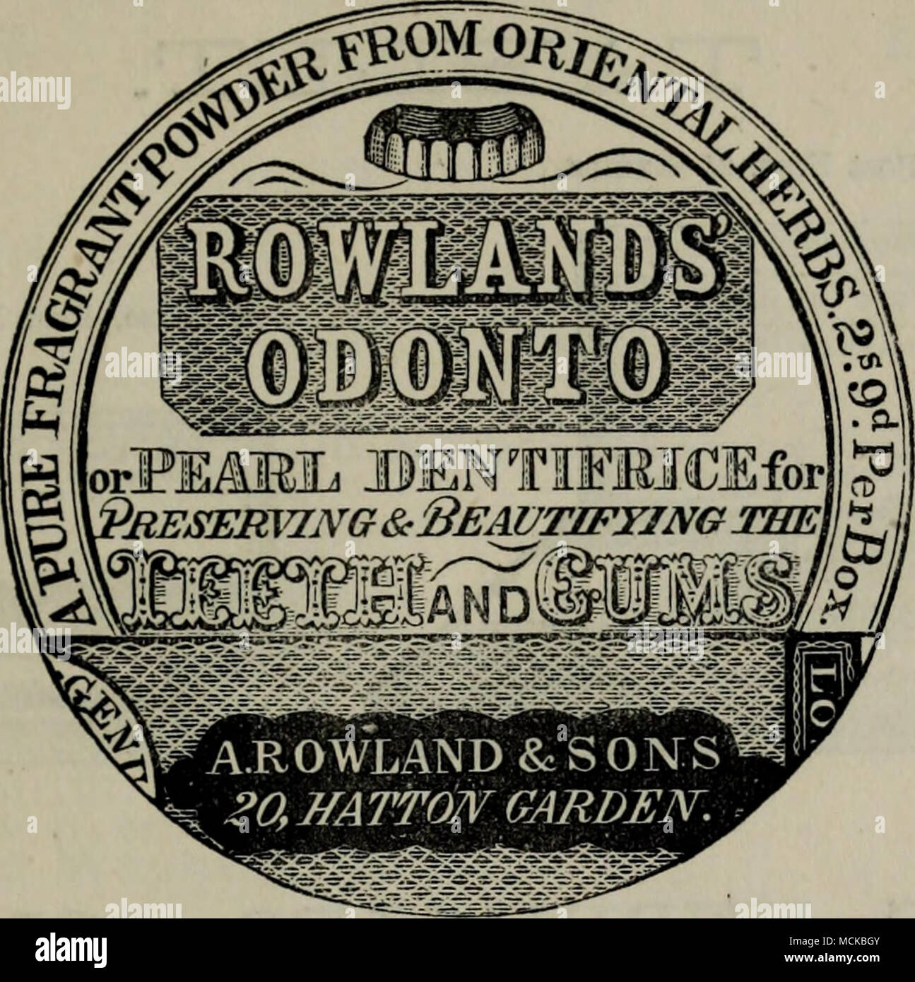 Rowlands odonto tooth powder hi-res stock photography and images - Alamy