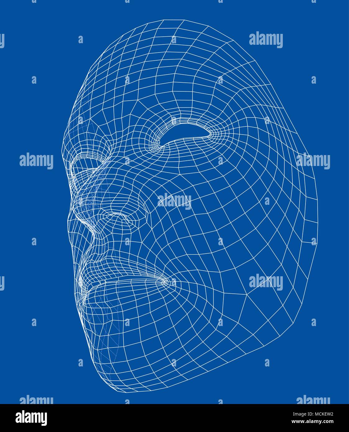 Wire-frame abstract human face Stock Vector Image & Art - Alamy