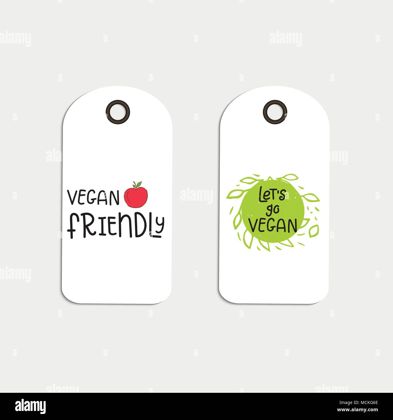 Set of Vector eco badge or tag, bio green logo. Vegan sign for cafe ...