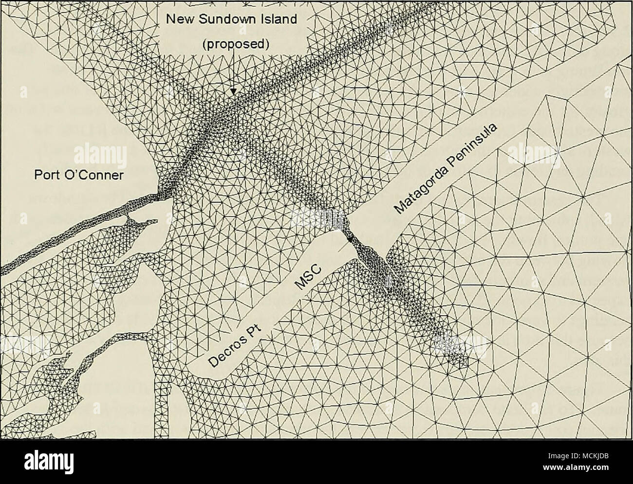 . Figure 35. Numerical grid in vicinity of proposed (relocated) GIWW ...