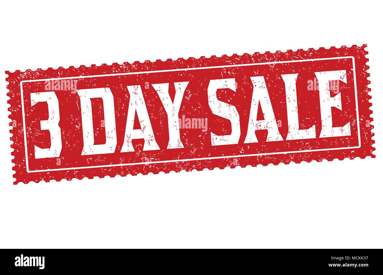 3 day sale grunge rubber stamp on white background, vector illustration ...