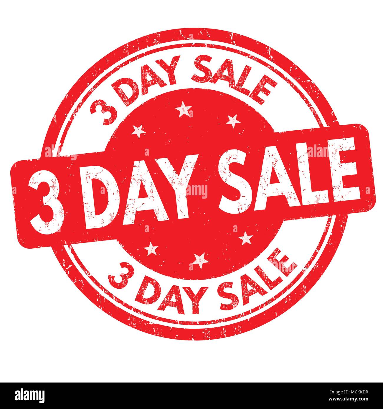 3 day sale grunge rubber stamp on white background, vector illustration ...