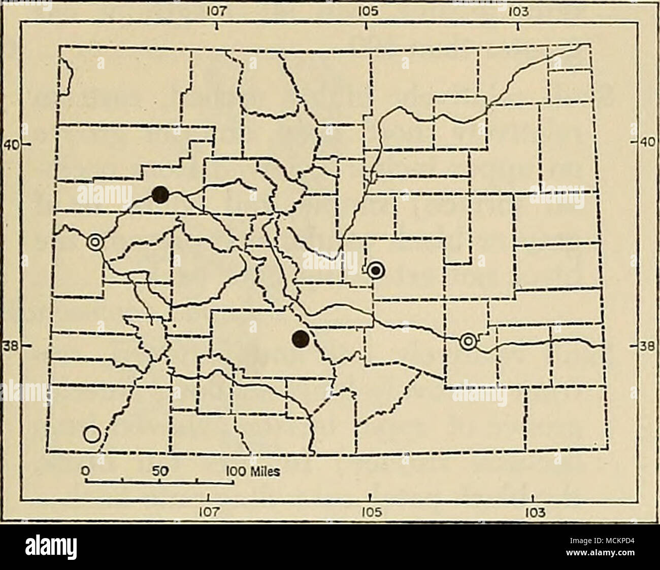. Fig. 31. Distribution of two species of free-tailed bats in Colorado ...
