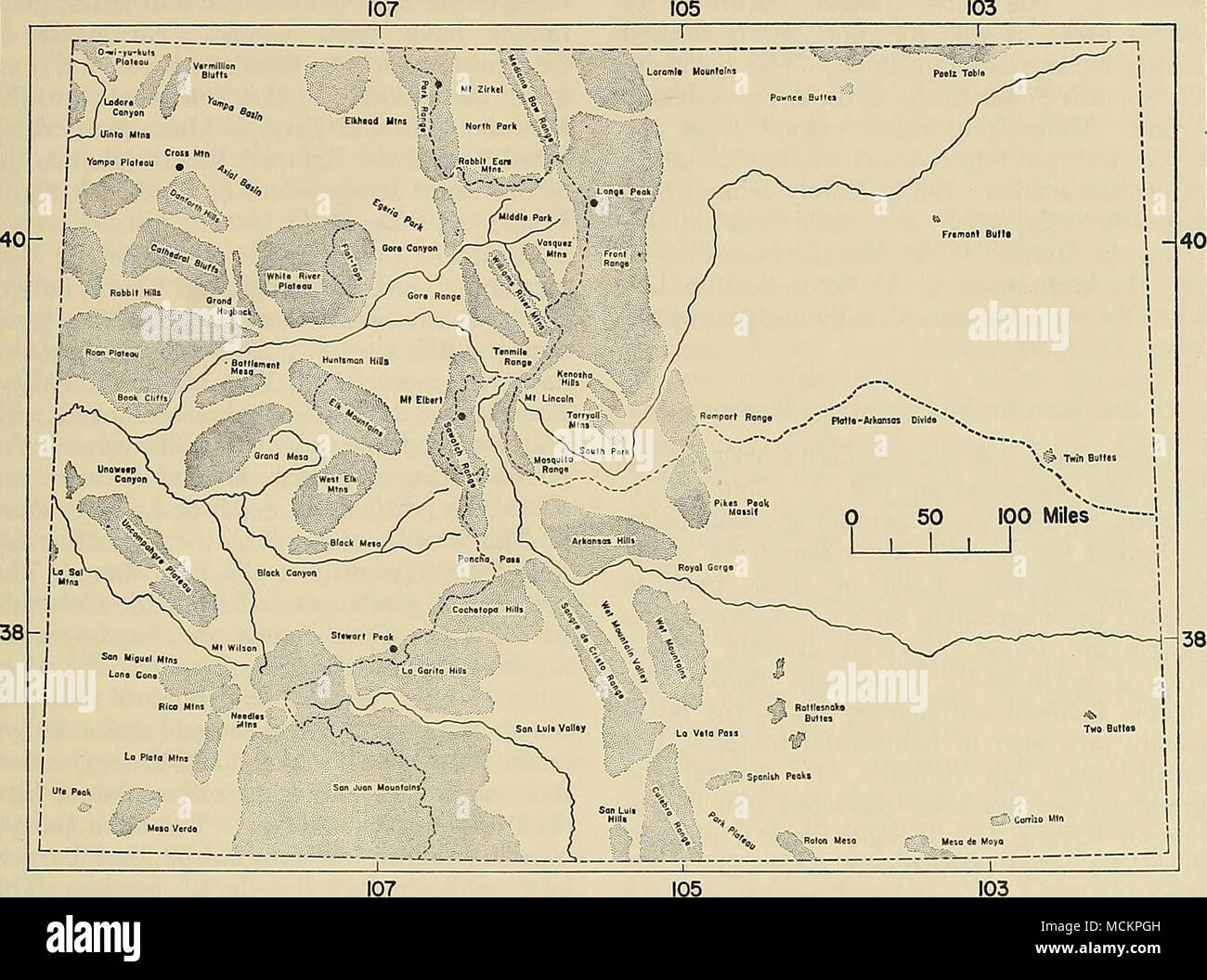 Physiographic map hi-res stock photography and images - Alamy