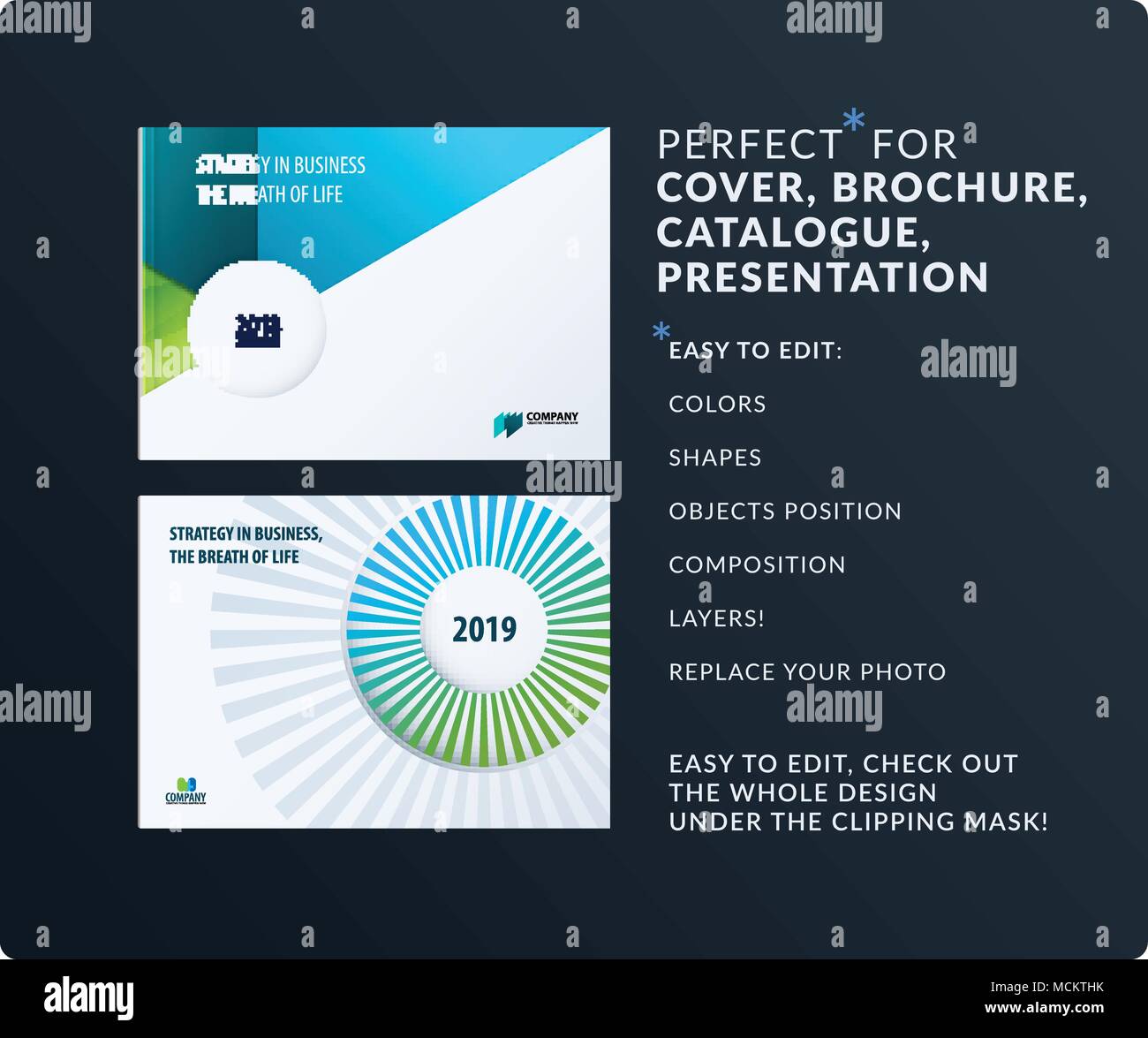 Material design presentation. Abstract colourful vector set of modern ...