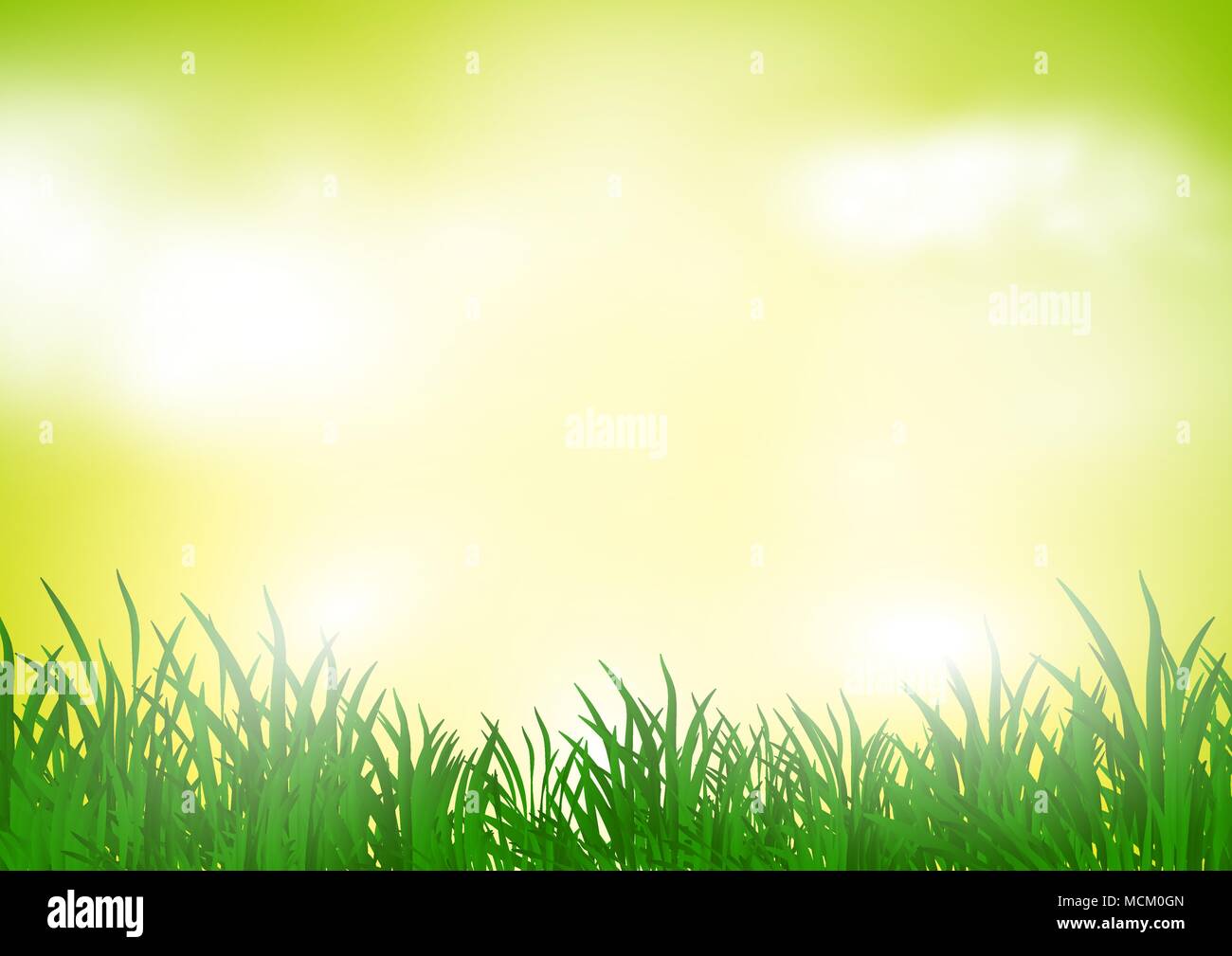 abstract spring background with meadow and mist Stock Vector Image ...