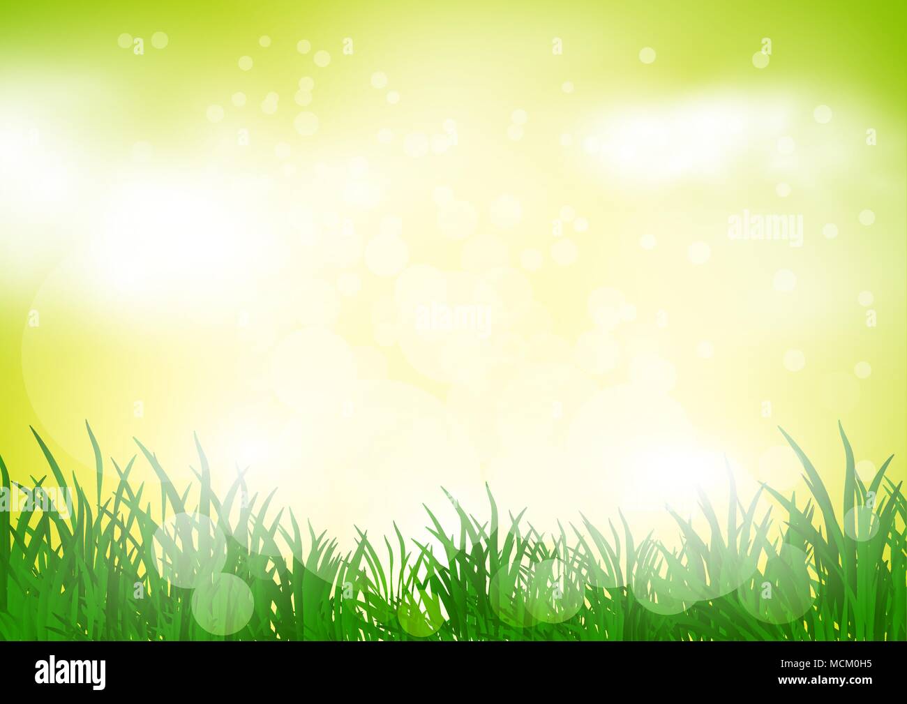 abstract spring background with meadow and mist Stock Vector Image ...