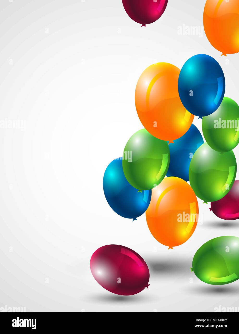 abstract celebration background with colorful balloons Stock Vector ...