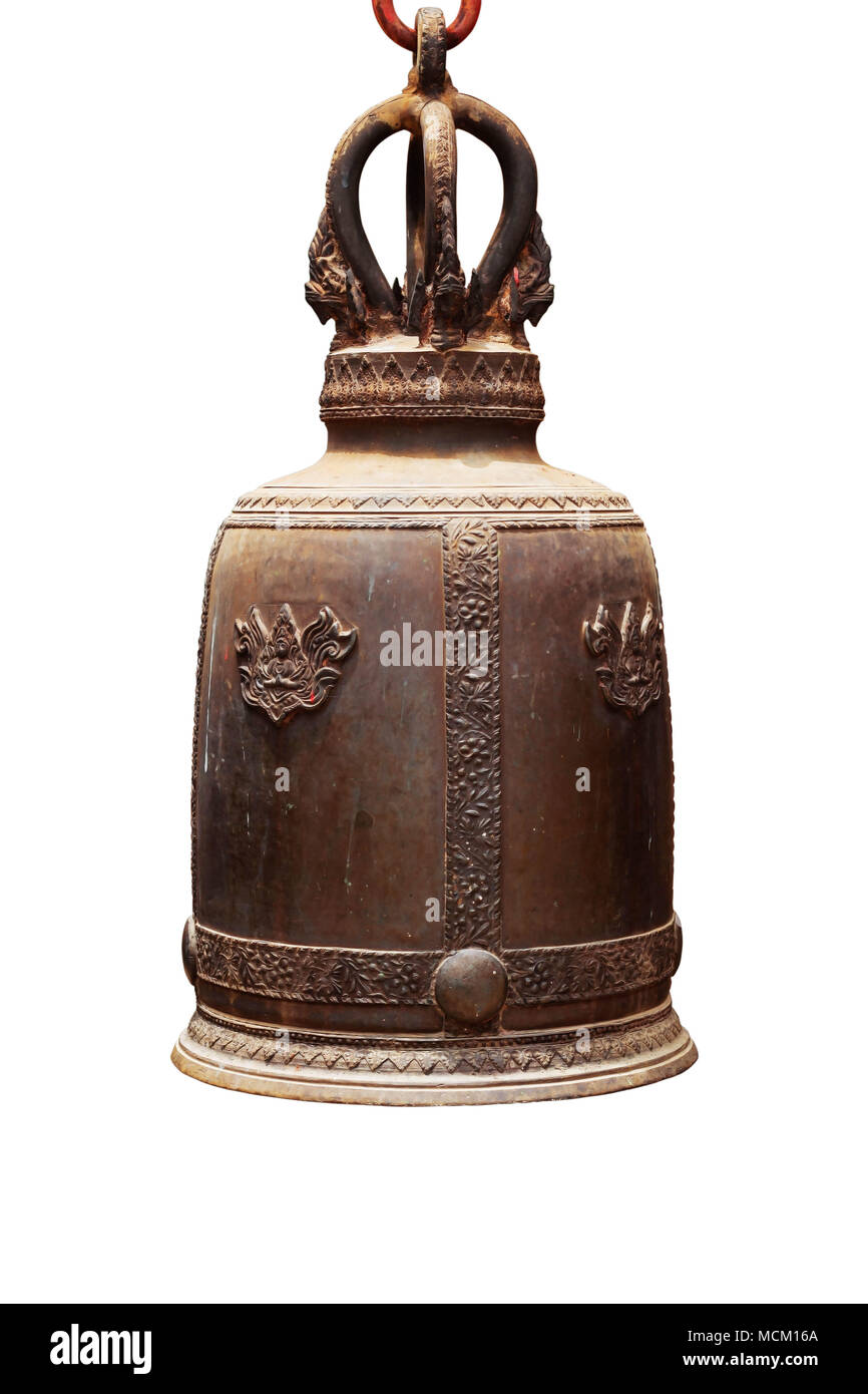 Metal bell on a white background Stock Photo - Alamy