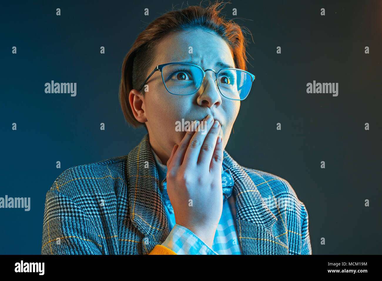 The anger and surprised woman Stock Photo - Alamy
