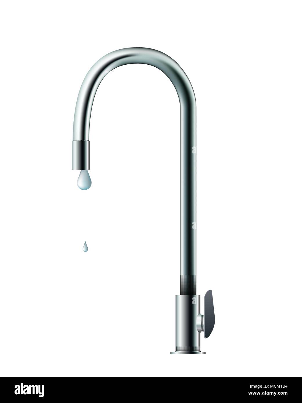 Leak in faucet illustration Stock Vector Image & Art - Alamy