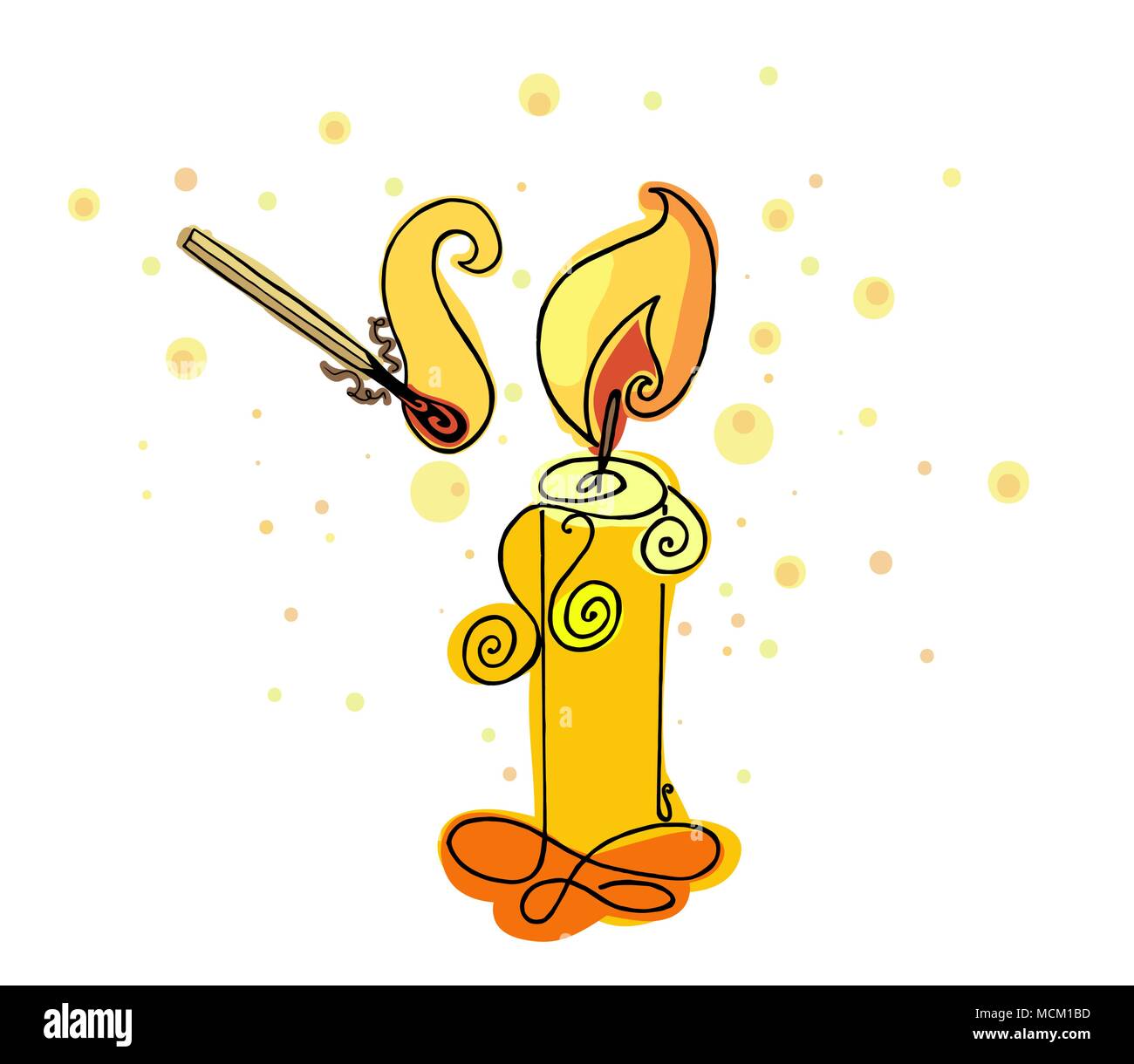 Cartoon Burning Candle Stock Photos & Cartoon Burning Candle Stock ...
