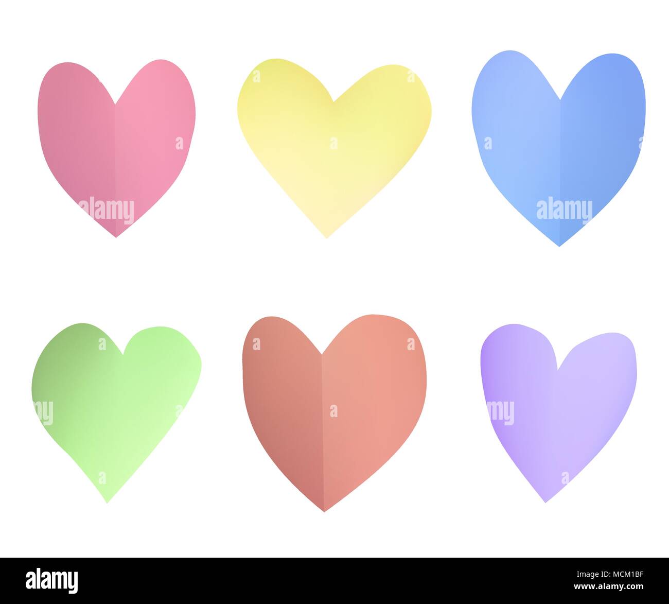 Simple paper heart vector Stock Vector Images - Alamy