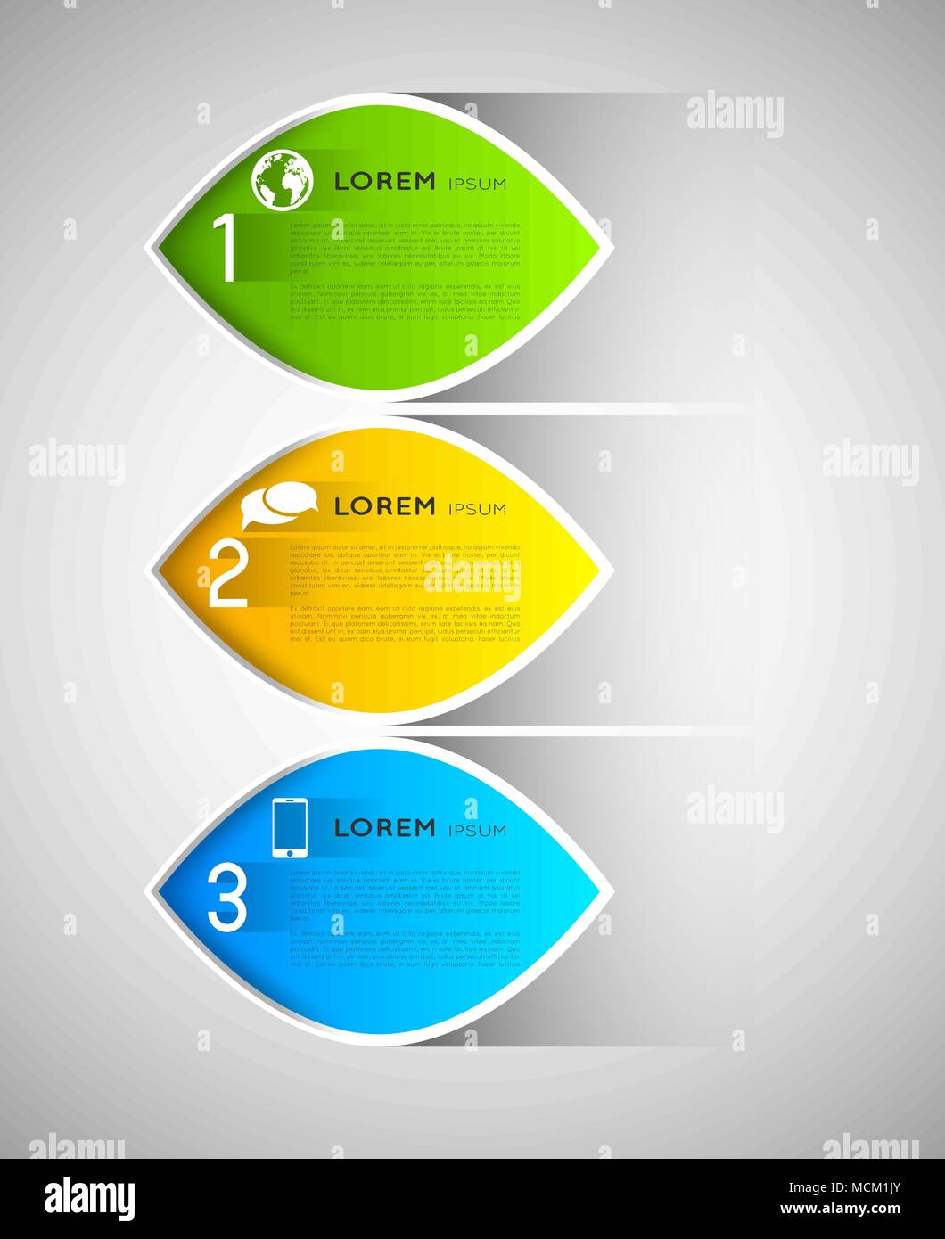 infographic mesh banners with option steps and icons, design element ...