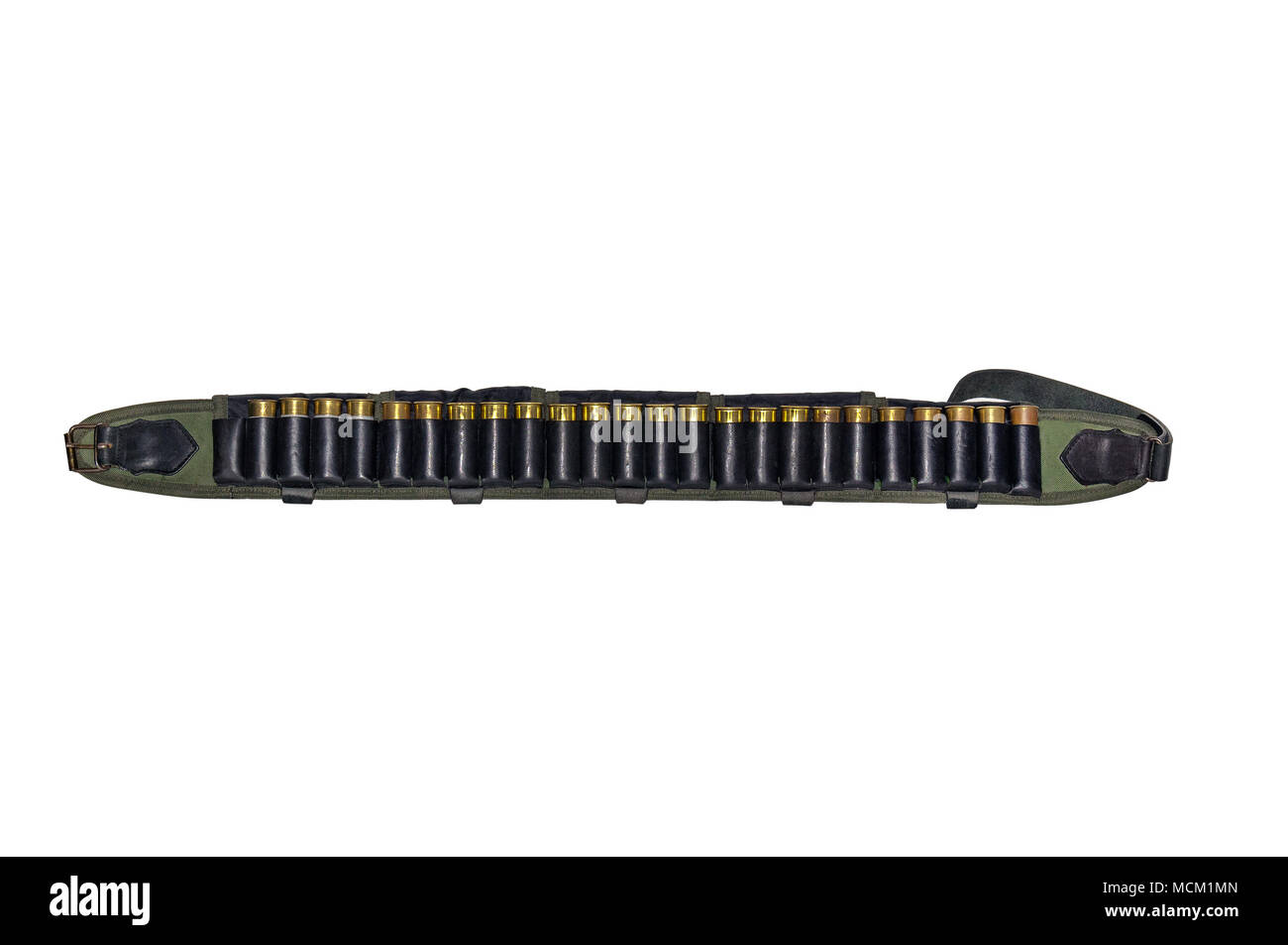 Cartridge belt with a leather belt Stock Photo - Alamy