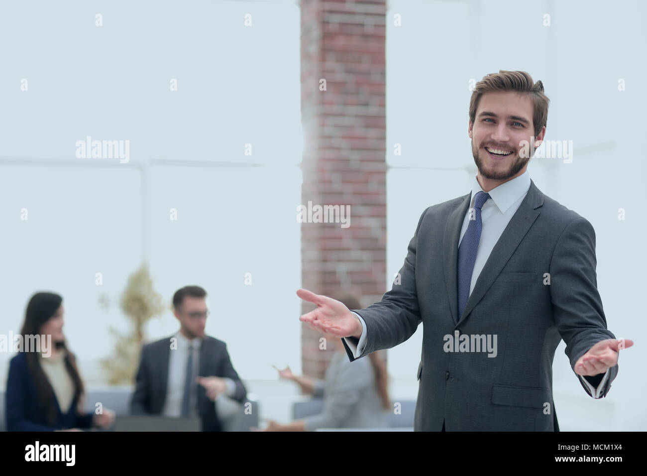 Successful business man working at the office Stock Photo - Alamy
