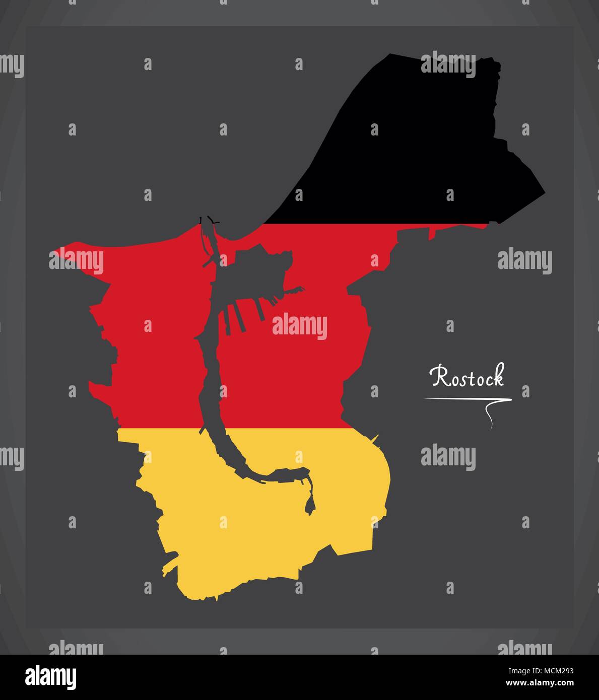 Rostock map hi-res stock photography and images - Alamy