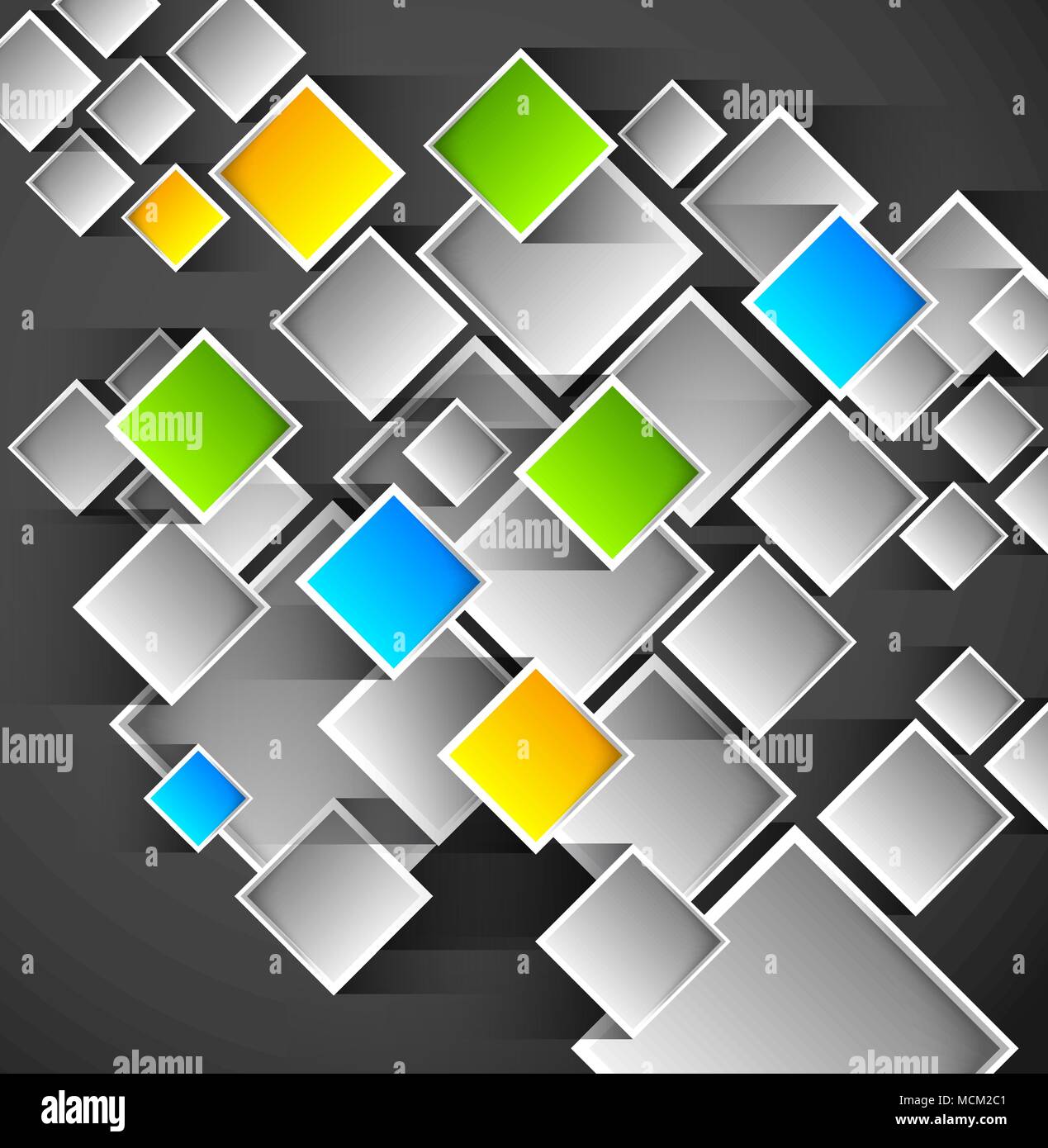 squares template abstract background with long shadow effect Stock ...