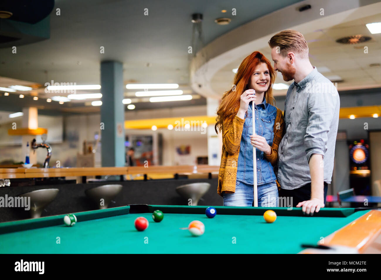 Couples billiards bar pub hi-res stock photography and images - Alamy