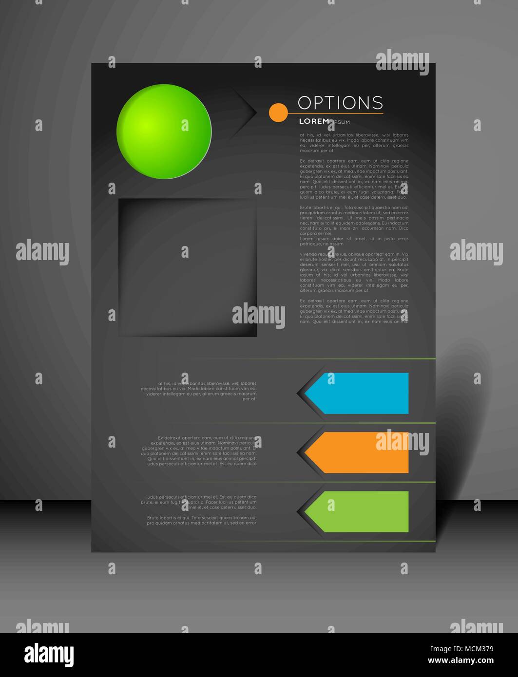 modern flyer design template with icons Stock Vector Image & Art - Alamy