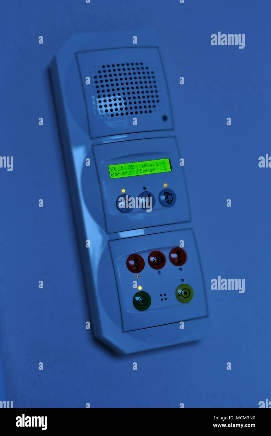 patient call button on the wall in a German hospital Stock Photo - Alamy