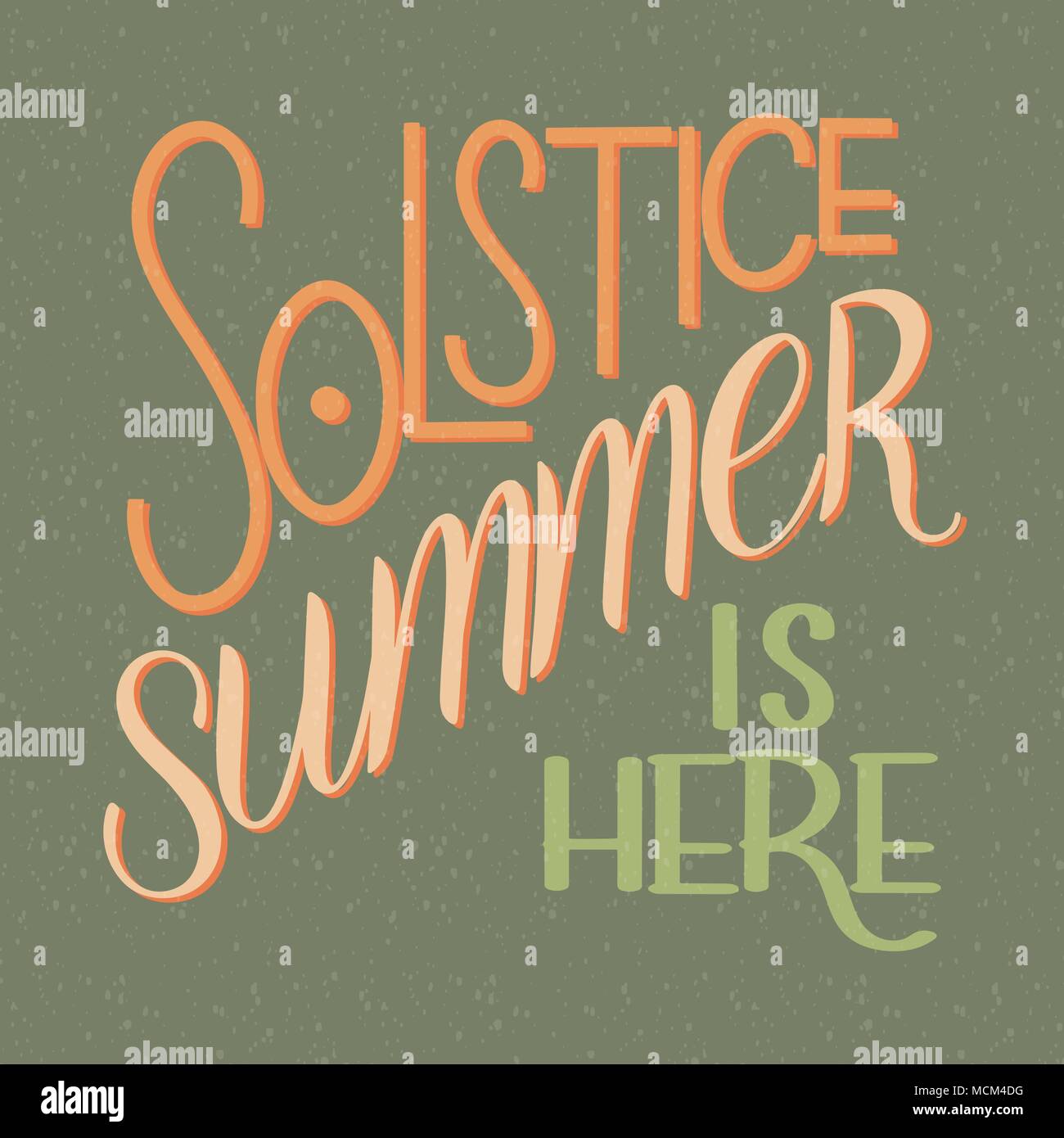 Summer solstice lettering. Elements for invitations, posters, greeting ...
