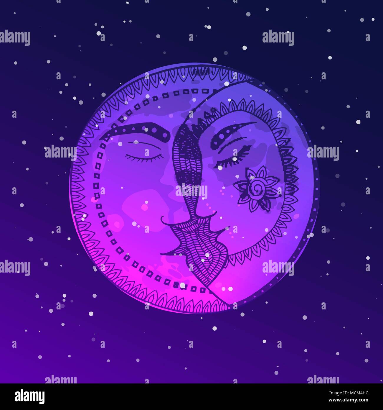 Love to the moon and back Stock Vector Images - Alamy