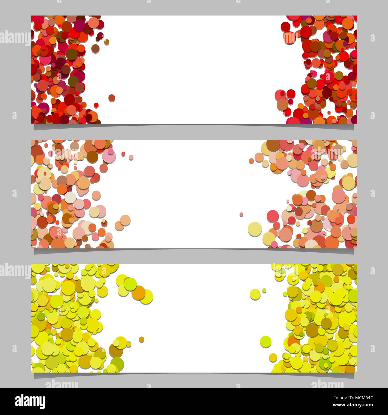 Abstract banner template set with colored dots Stock Vector Image & Art ...