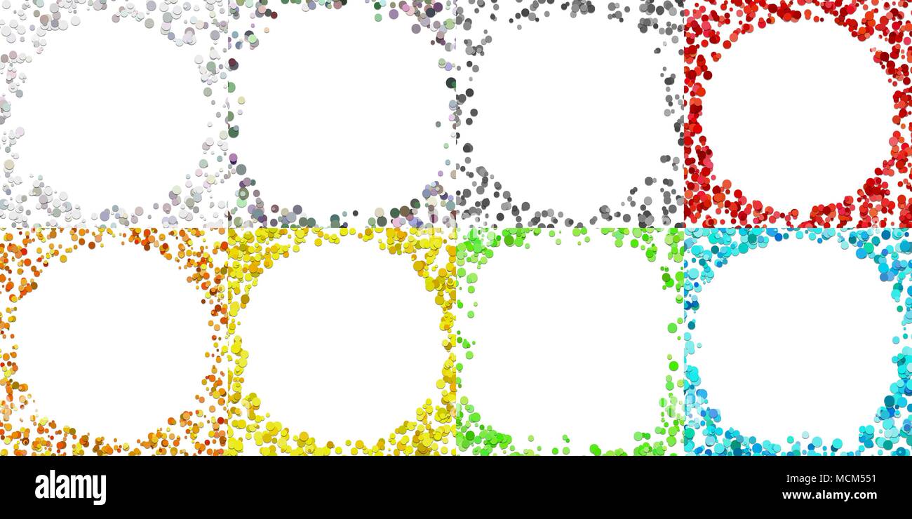 Round border background design set with dots Stock Vector Image & Art ...