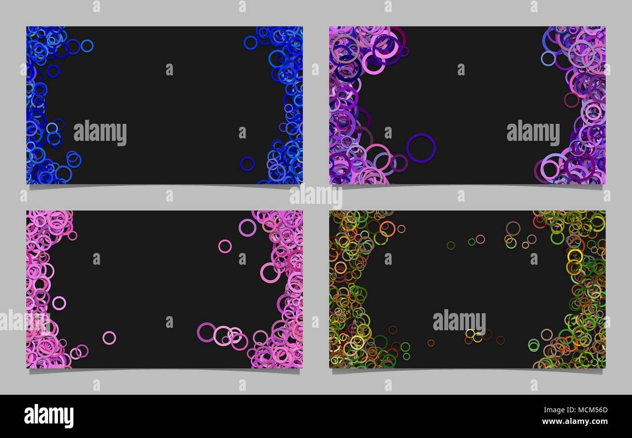 Random circle background business card template design set Stock Vector ...