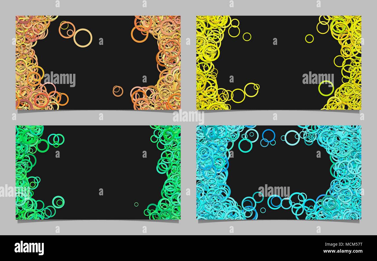 Random circle background business card template design set Stock Vector ...