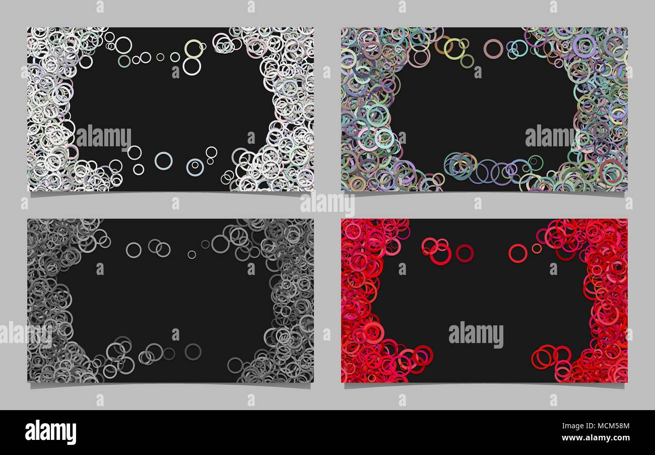 Abstract card background template set with colroed circles Stock Vector ...