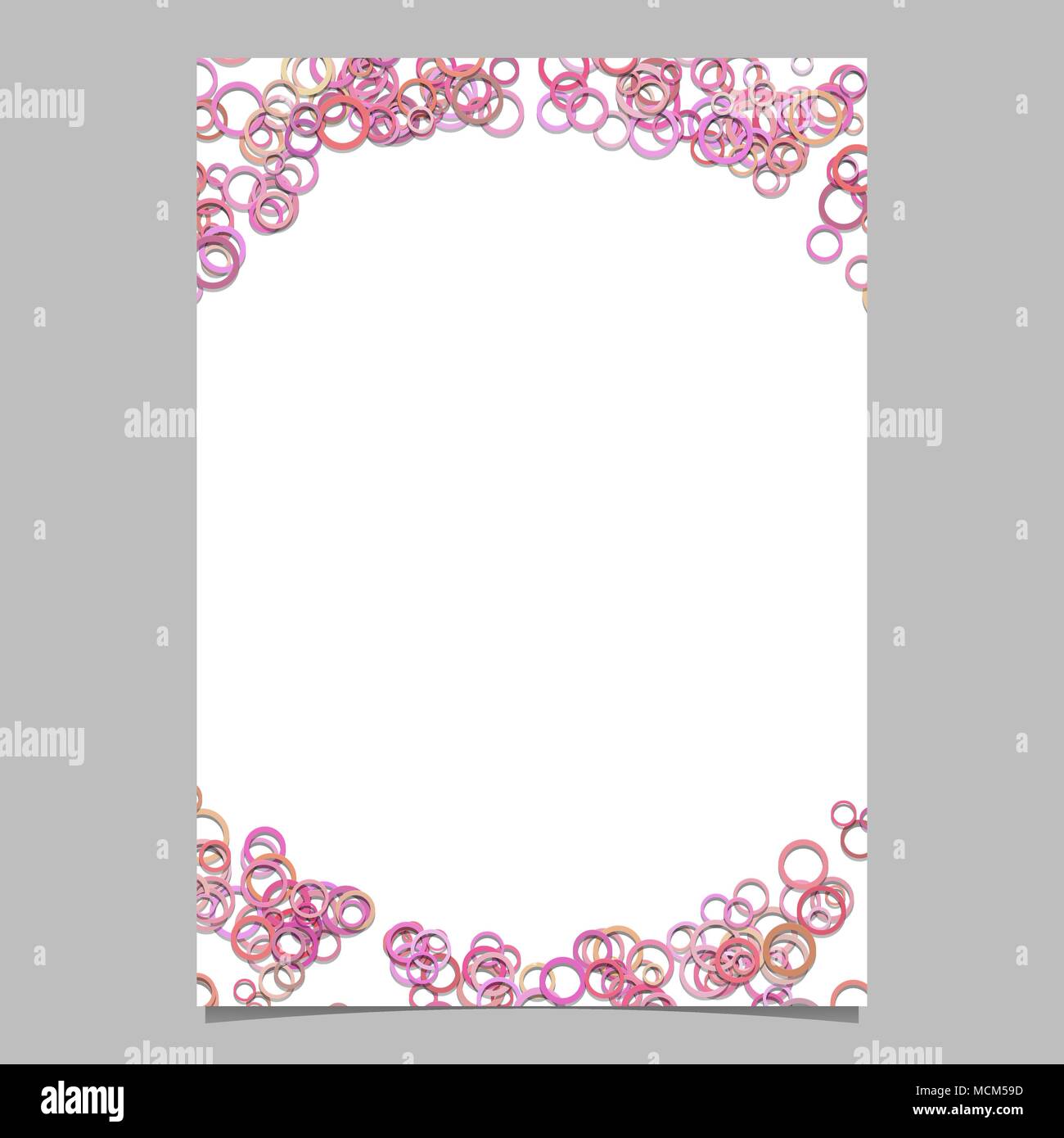 Modern Random Circle Pattern Page Background Template Vector Brochure Frame Graphic Design